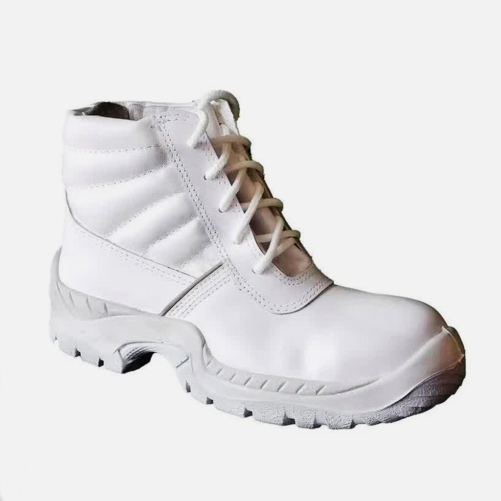 Botin blanco frances con punta de acero – NAVON